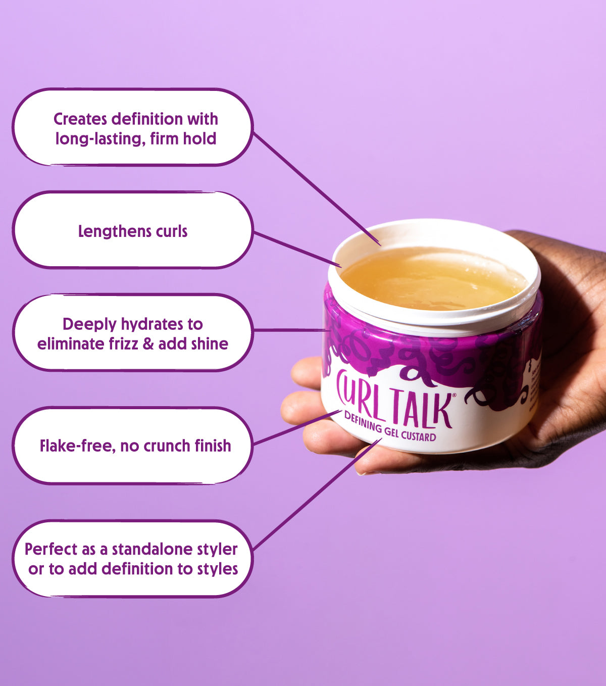 Curl Talk Defining Gel Custard