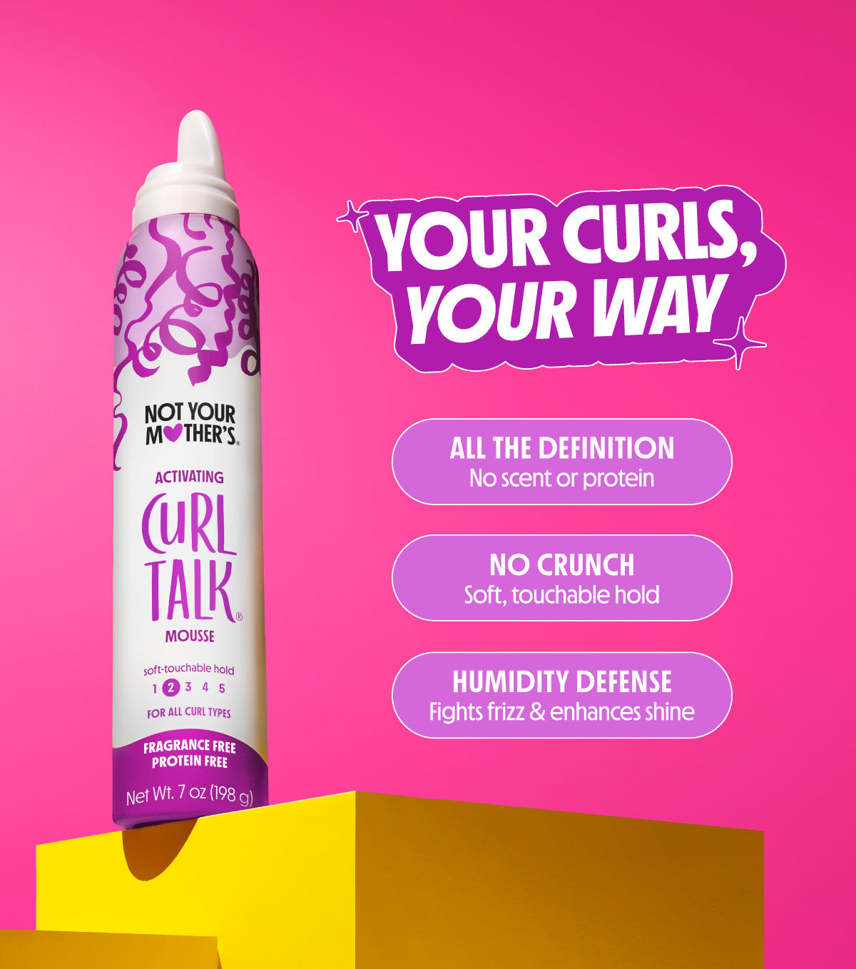 Curl Talk Fragrance & Protein Free Activating Mousse