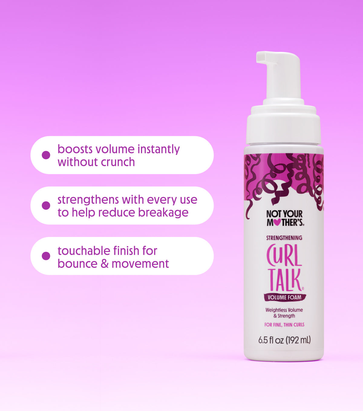 Curl Talk Strengthening Volume Foam